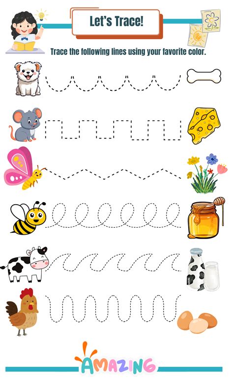 Kindergarden Tracing Lines In Preschool Activities Printable