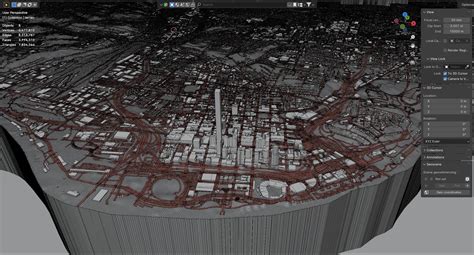 Cincinnati Terrain City Ohio USA 3D Model By 3dstudio