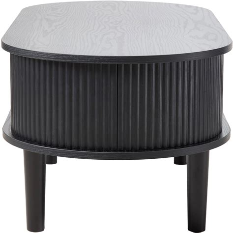 Living And Home Black Oval Lift Top Coffee Table With Hidden Storage