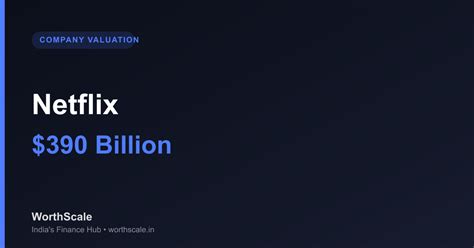 Netflix Net Worth In 2026 390 Billion ₹32 Lakh Crore Worthscale