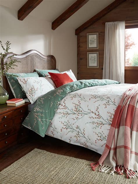 Buy Laura Ashley Fern Green Pussy Willow 200 Thread Count Sateen Duvet