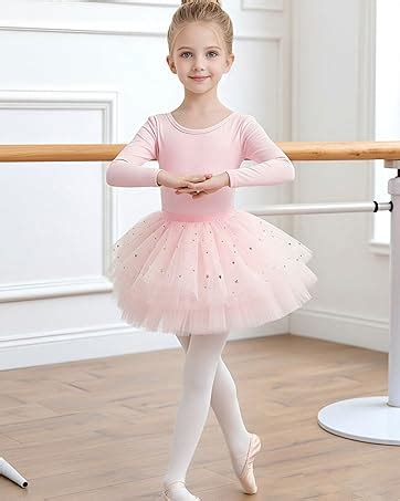 Tutukk Girls Ballet Leotards With Removable Tulle Skirt
