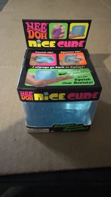 New Schylling Needoh Nee Doh Nice Cube Blue Viral Squishy Toy Sealed