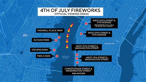 Map Shows Best Places To Watch Nyc 4th Of July Fireworks As They Return