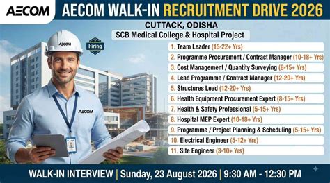 Aecom Walk In Interview 2026 11 Engineering And Construction Jobs In