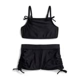 Weekend Academy Girls Solid South Beach Bikini Top And Bottoms Swim Set