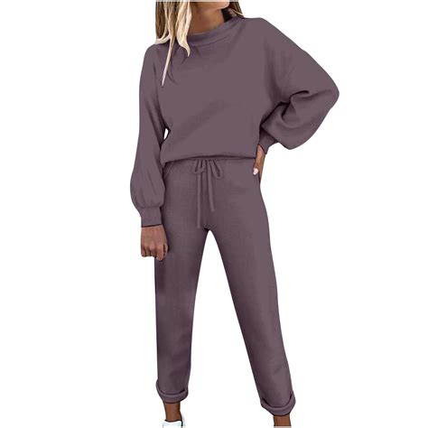 Lyxssbyx Sweatsuits 2pcs Sets Womens Hot Sale Womens Solid Color