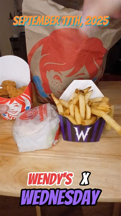 Wendys X Wednesday Meal A Late Night Treat Tiktok
