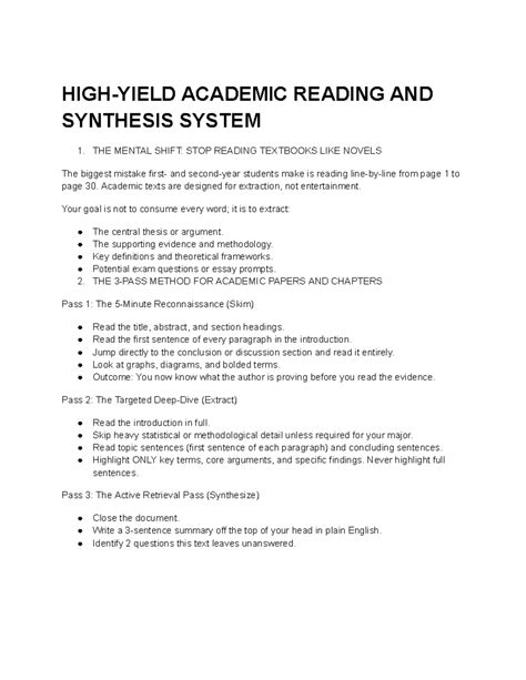 The Ultimate Academic Reading Cheat Sheet Strategies For Efficient