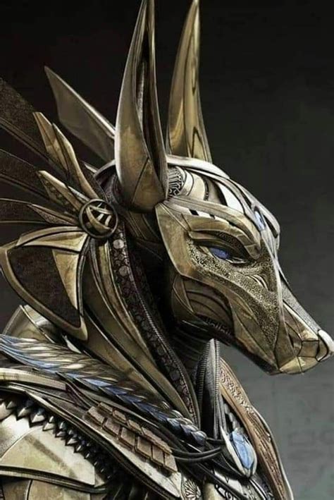 Ägypten Tattoo Wolf Zeichnung Mystische Wesen Mythologie