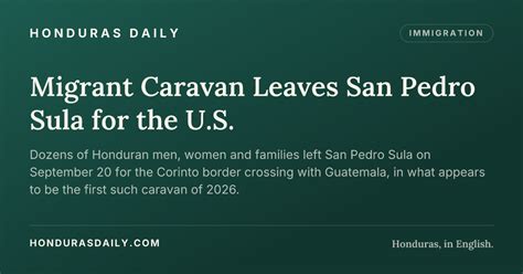 Migrant Caravan Leaves San Pedro Sula For The Us · Honduras Daily