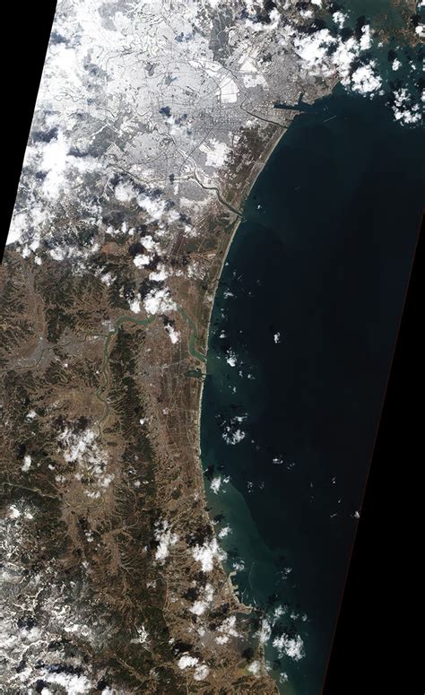 Earthquake And Tsunami Near Sendai Japan Nasa Science