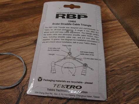 Nos 1990s Brake Straddle Cable Traingle Rbp Tektro 1246a Brake Hanger