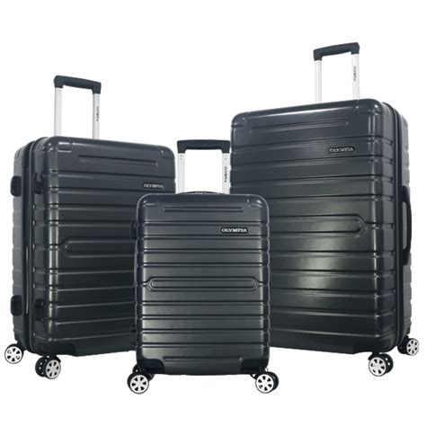Morningsave Olympia Usa 3 Piece Hardside Spinner Luggage Sets