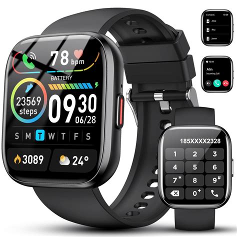Smart Watch For Men Women 185 Inch Hd Fitness Tracker With Bluetooth