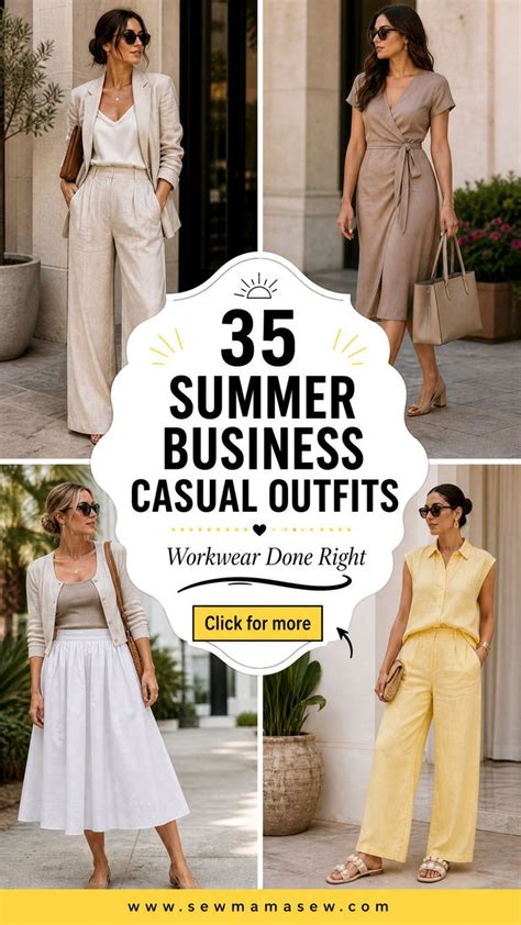 35 Summer Business Casual Outfits For Women At Work Sew Mama Sew