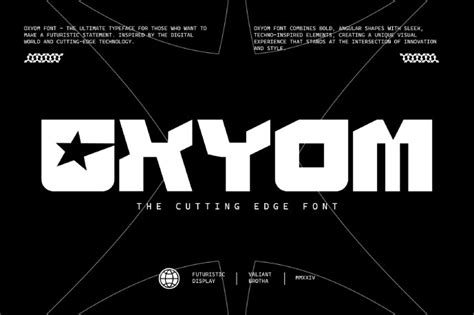 Oxyom - Techno Display Font - Free Font