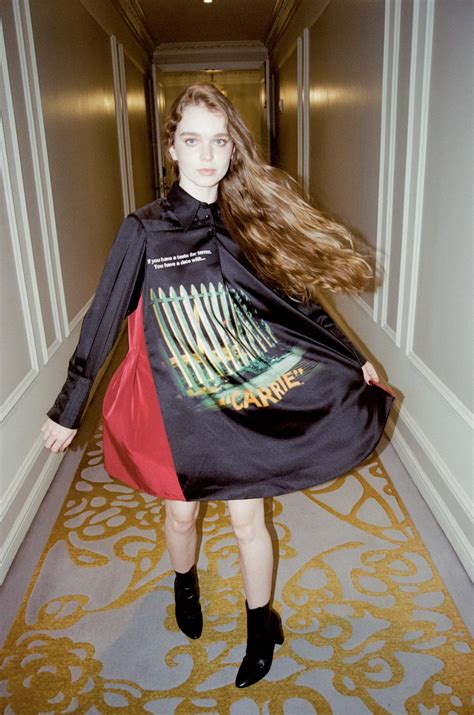 Summer Howell Wears A Carrie Graphic Dress For Interview Magazine
