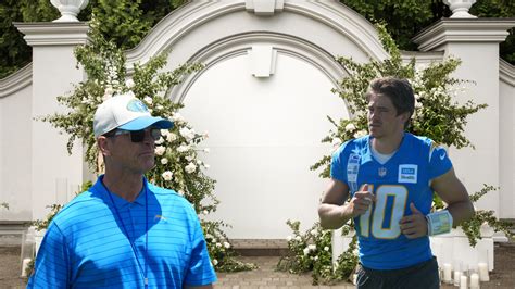 Jim Harbaugh Gives Justin Herbert Marriage Advice