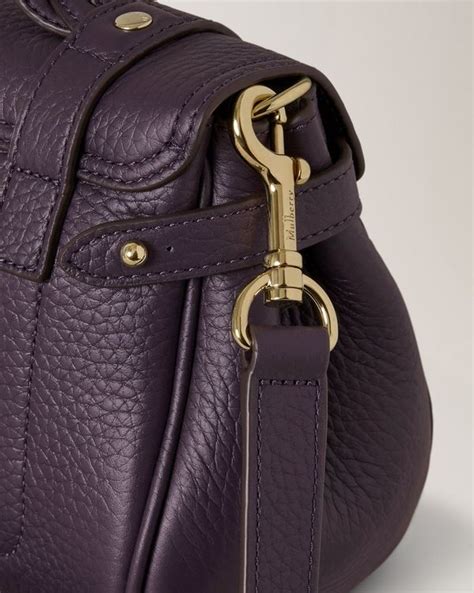 Mulberry Mini Alexa Deep Aubergine Heavy Grain Women