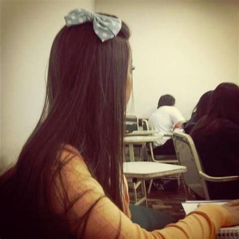 Straight Hair With Bow Long Hair With Bow Hair W Bows Bow In Hair