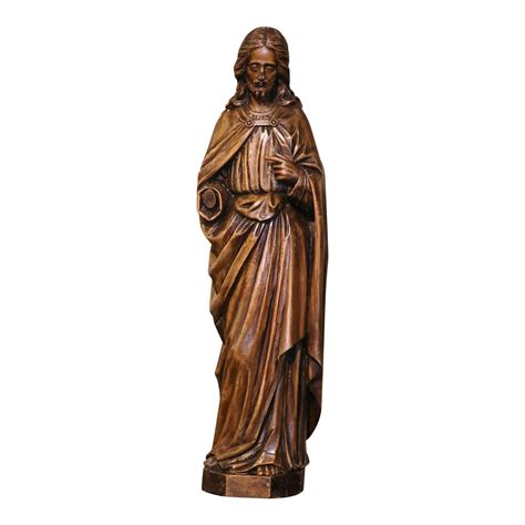 18th Century French Carved Walnut Statue Of Jesus Christ Auction