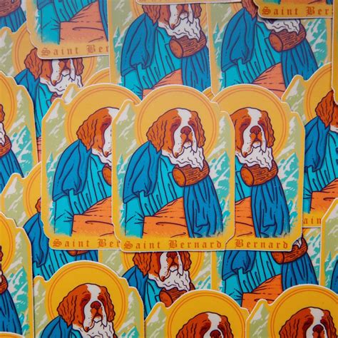 Saint Bernard Car Decals Etsy