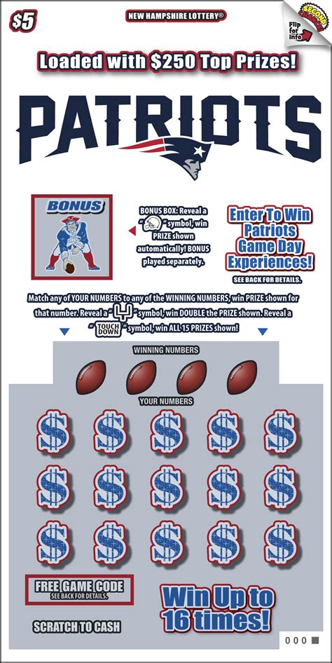 New Hampshire Scratch Ticket Patriots® Scratch Off Hub