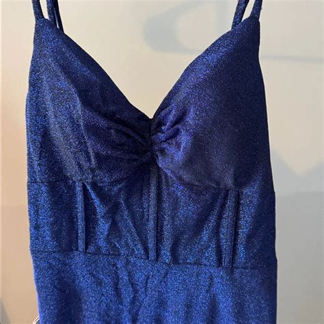 Jjs House Dresses Jjs House Navy Blue Sparkle Slip Dress Poshmark