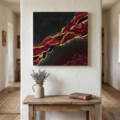 Black Gold Marble Canvas Wall Art For Living Room Bedroom Bathroom