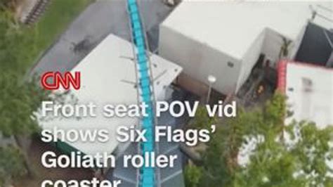 Pov Front Seat Of Six Flags Goliath Roller Coaster