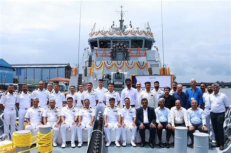 Cochin Shipyard Hands Over Third Shallow Water Submarine Hunter To Navy
