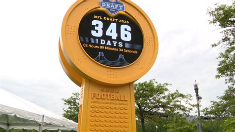Giant Yellow Countdown Clock Unveiled As Pittsburgh Preps For 2026 Nfl