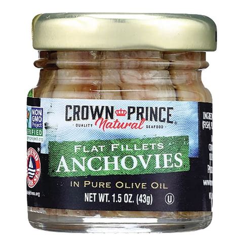 Crown Prince Natural Flat Fillets Anchovies 15 Oz Pack Of 1
