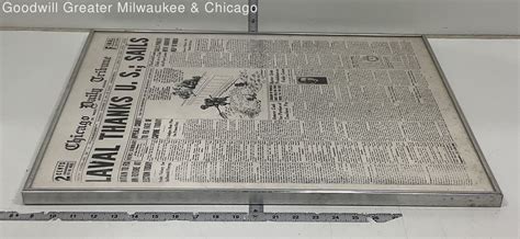 Framed Vintage Chicago Daily Tribune Newspaper Front Page 1930s Wall