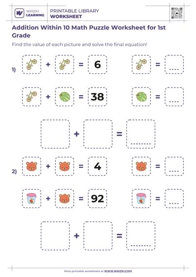 Addition And Subtraction Problem Solving Worksheets For 6 Years Old Whizki
