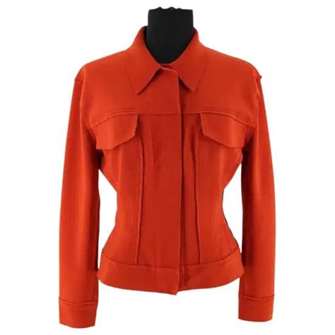 Norma Kamali Orange Synthetic Jacket Size Xs International