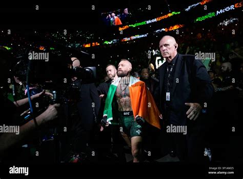 Conor Mcgregor Arrives To Fight Max Holloway In A Welterweight Fight At
