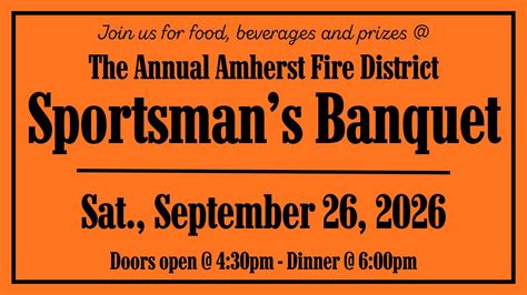 Amherst Fire District Sportsmans Banquet