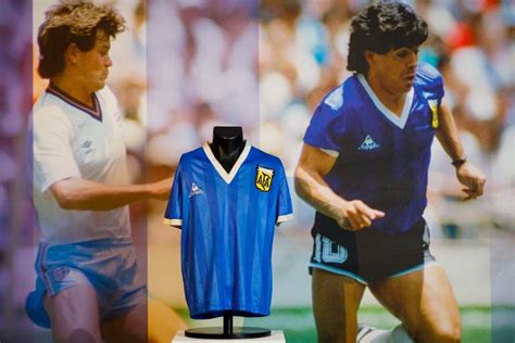 Diego Maradona Argentina Legends ‘hand Of God Shirt Sells For Record