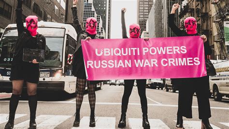 Pussy Riot Protests Tech Company For Powering Russian War Crimes