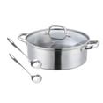 Baoblaze Hot Pot With Divider Japanese Cookware Twin Hot Pot Cookware