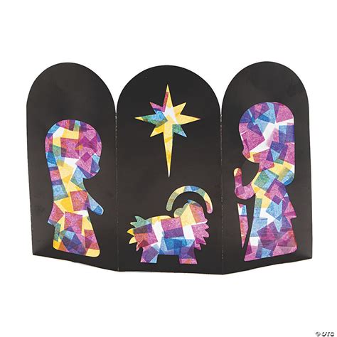 15 X 10 1 4 Accordion Nativity Silhouette Scene Craft Kit Makes 12
