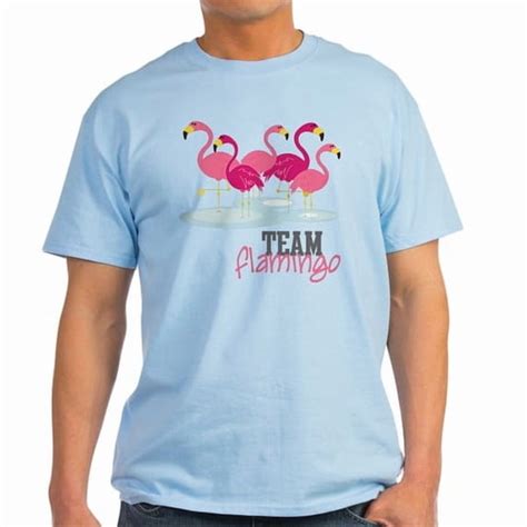 Cafepress Team Flamingo White T Shirt Mens Classic Cotton T Shirts