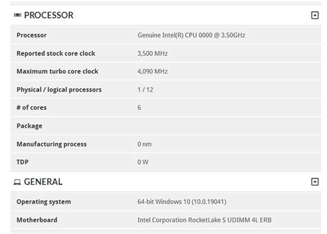 Intel Rocket Lake CPU Appears With 6 Cores And 12 Threads TechPowerUp