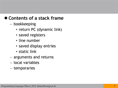 Chap 8 Subroutines And Control Abstraction Ppt Download