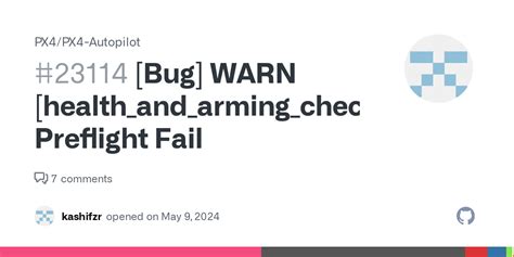 Bug Warn Healthandarmingchecks Preflight Fail · Issue 23114