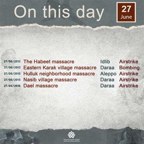 أرشيف الثورة السورية On Twitter On This Day June 27th Sra أرشيف