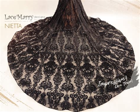 Nietta Black Wedding Dress With Nude Lining Lacemarry