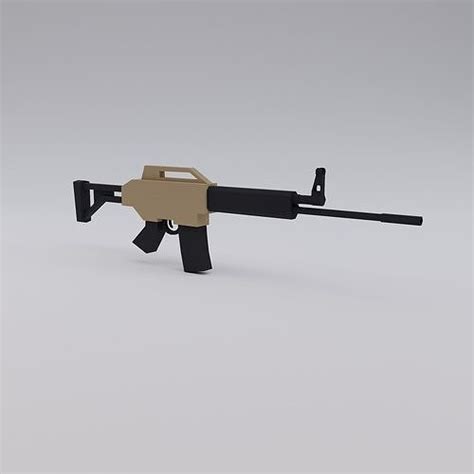 3d Model Pindad Ss2 Assault Rifle Gun Vr Ar Low Poly Cgtrader